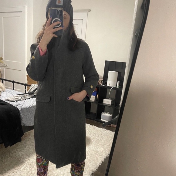 J. Crew | Jackets & Coats | Jcrew Long Toscana Coat In Italian ...